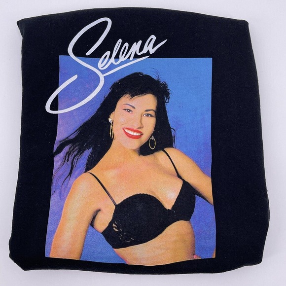 selena | Tops | Selena Sz S Crewneck Sweatshirt 27 Graphic Of Selena In Black Bra Iconic Crew ...